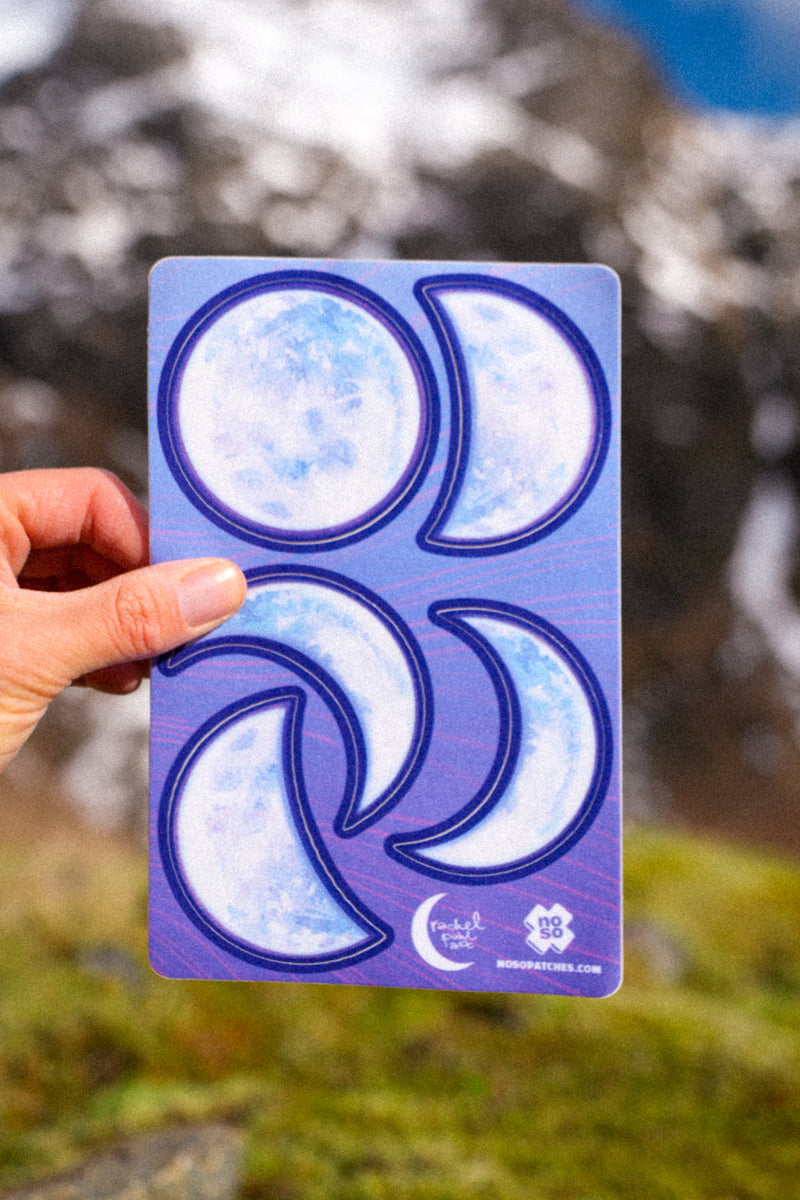 Moon Phases Sheet // 3" Noso Repair Patch – Rachel Pohl Art